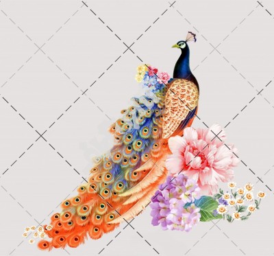 عکس نقاشی طاووس و پر طاووس