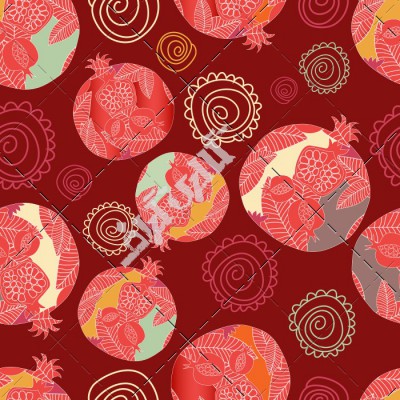 تصویر پوستر الگو پترن میوه انار