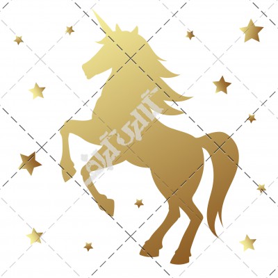 وکتور اسب تک شاخ طلایی